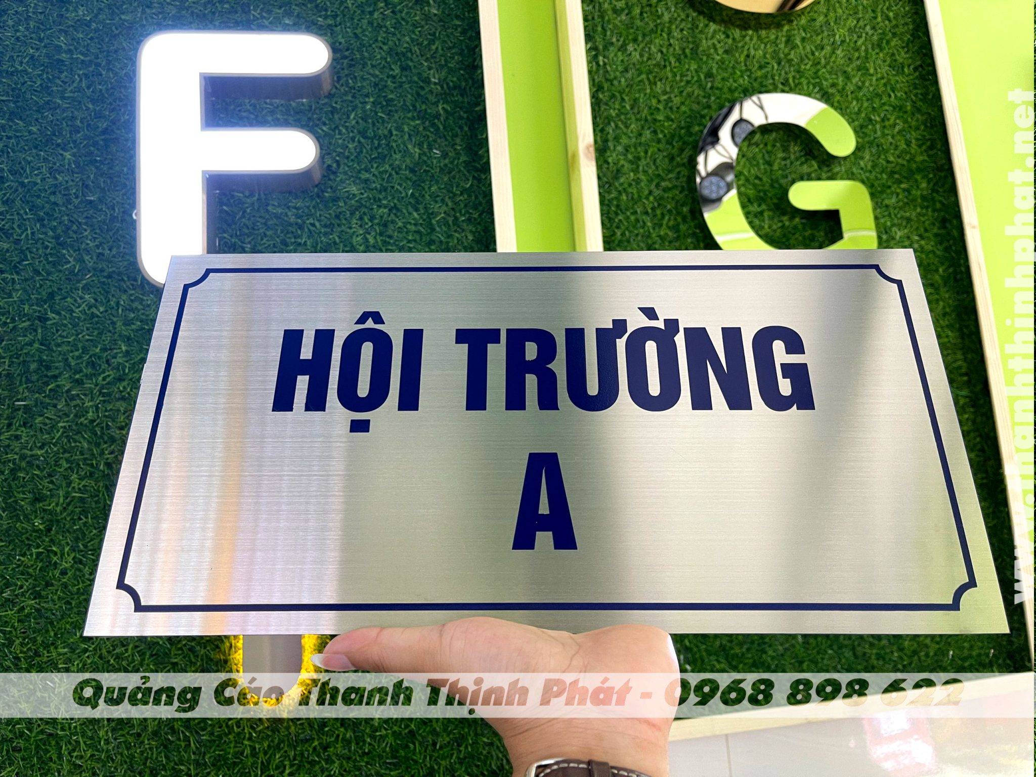 Bảng tên phòng ban inox, làm bảng tên phòng - hanh Thịnh Phát
